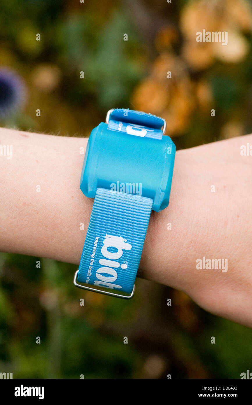An Activity Monitor being worn on the wrist of person carrying out an ...
