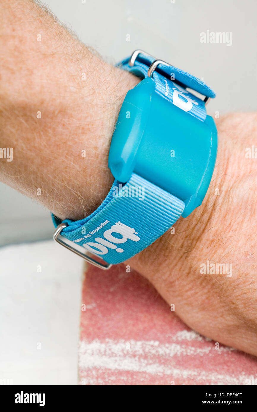 An Activity Monitor being worn on the wrist of person carrying out an ...