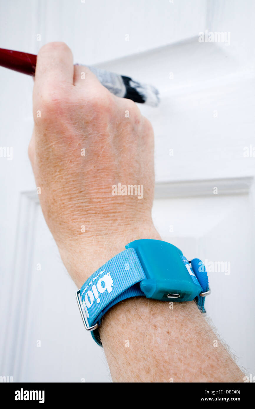 An Activity Monitor being worn on the wrist of person carrying out an ...