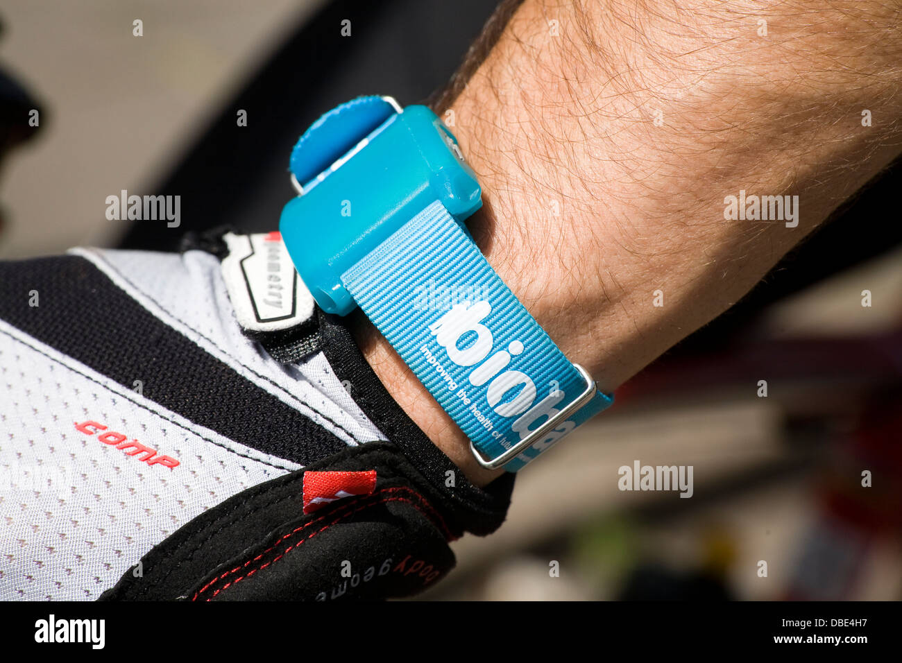 An Activity Monitor being worn on the wrist of person carrying out an ...