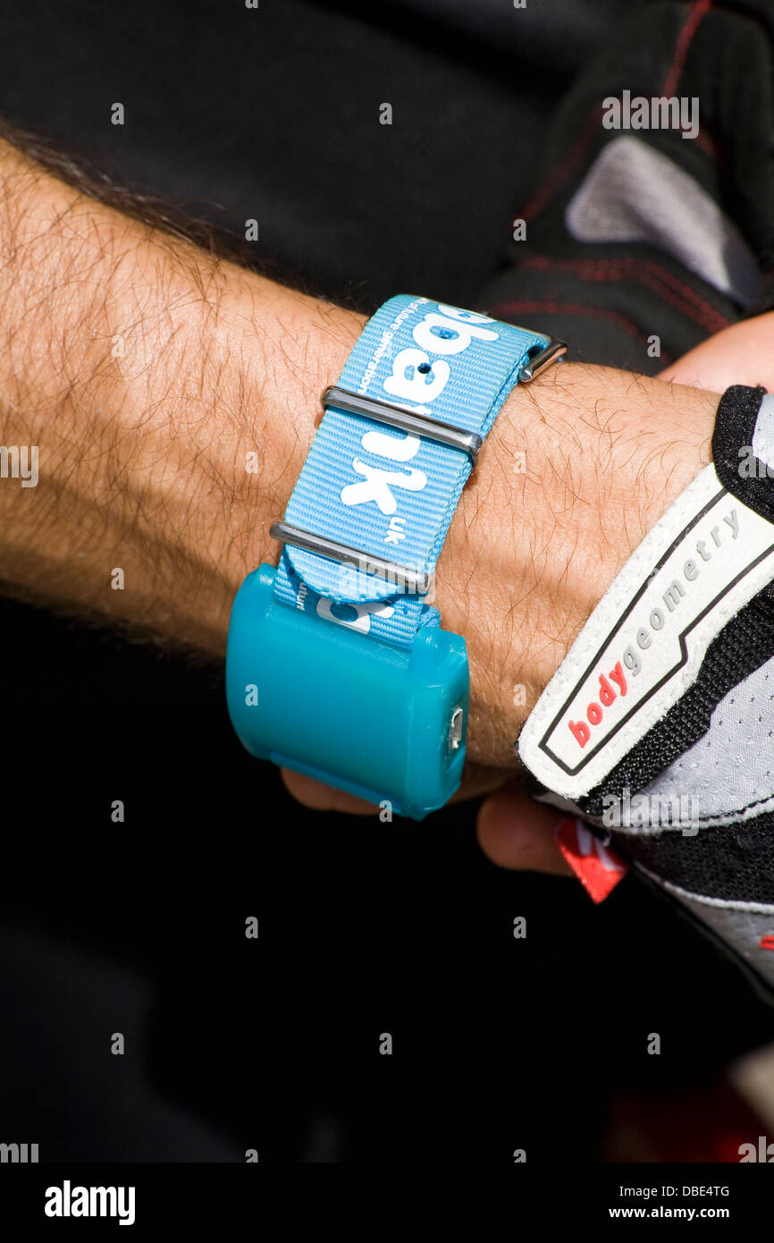 An Activity Monitor being worn on the wrist of person carrying out an ...