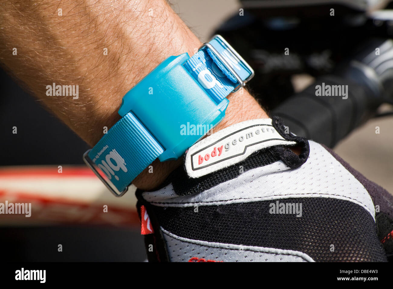 An Activity Monitor being worn on the wrist of person carrying out an ...