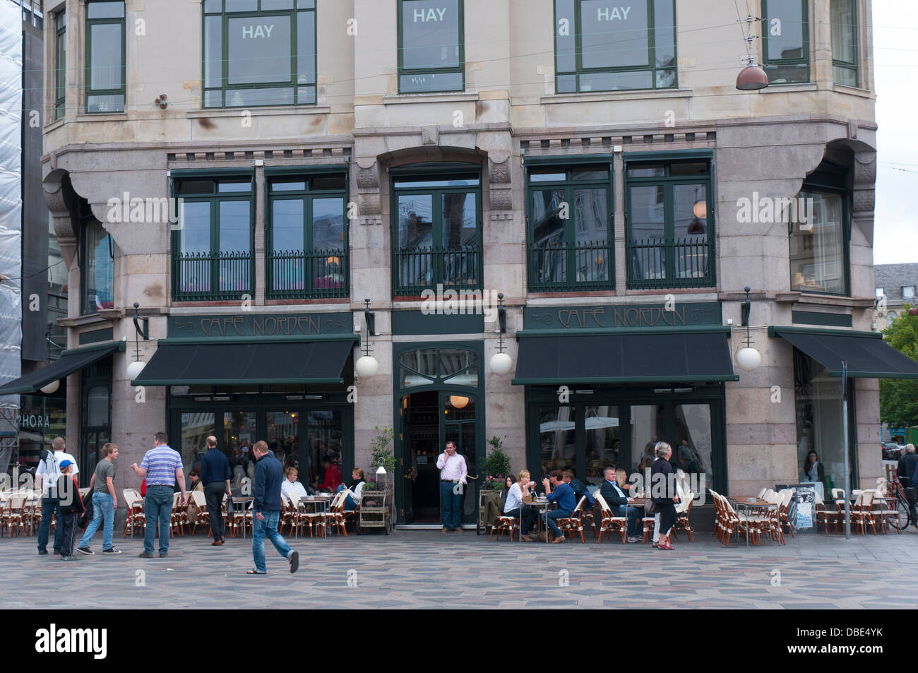 Denmark. Copenhagen. Indre By. Stroget. Cafe Norden Stock Photo - Alamy
