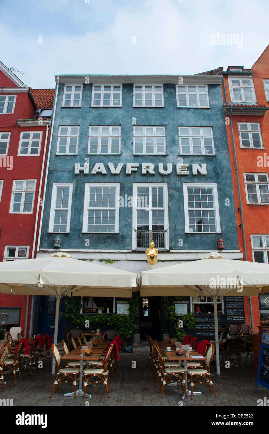 Denmark. Copenhagen. Nyhavn. Havfruen restaurant Stock Photo - Alamy