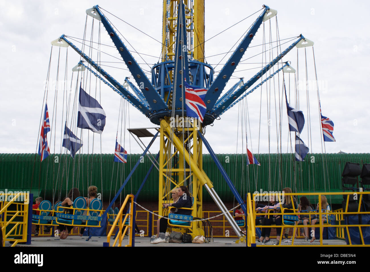 People waiting for a ride to start in the Fairground, Roker, during the ...