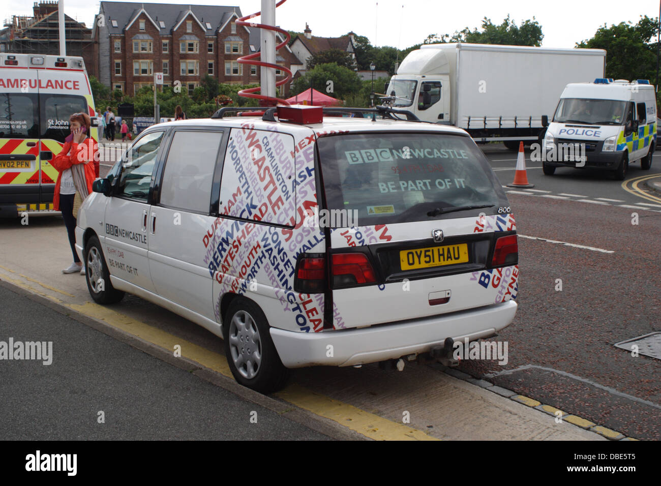 BBC Radio Newcastle van, at Sunderland Airshow, 2013. Broadcaster van ...