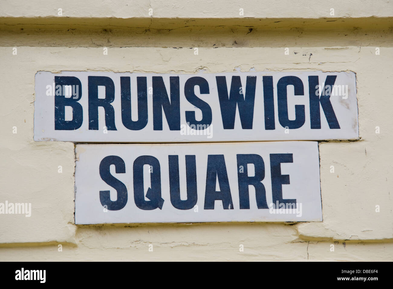 Street sign for Brunswick Square Brighton East Sussex England UK Stock ...