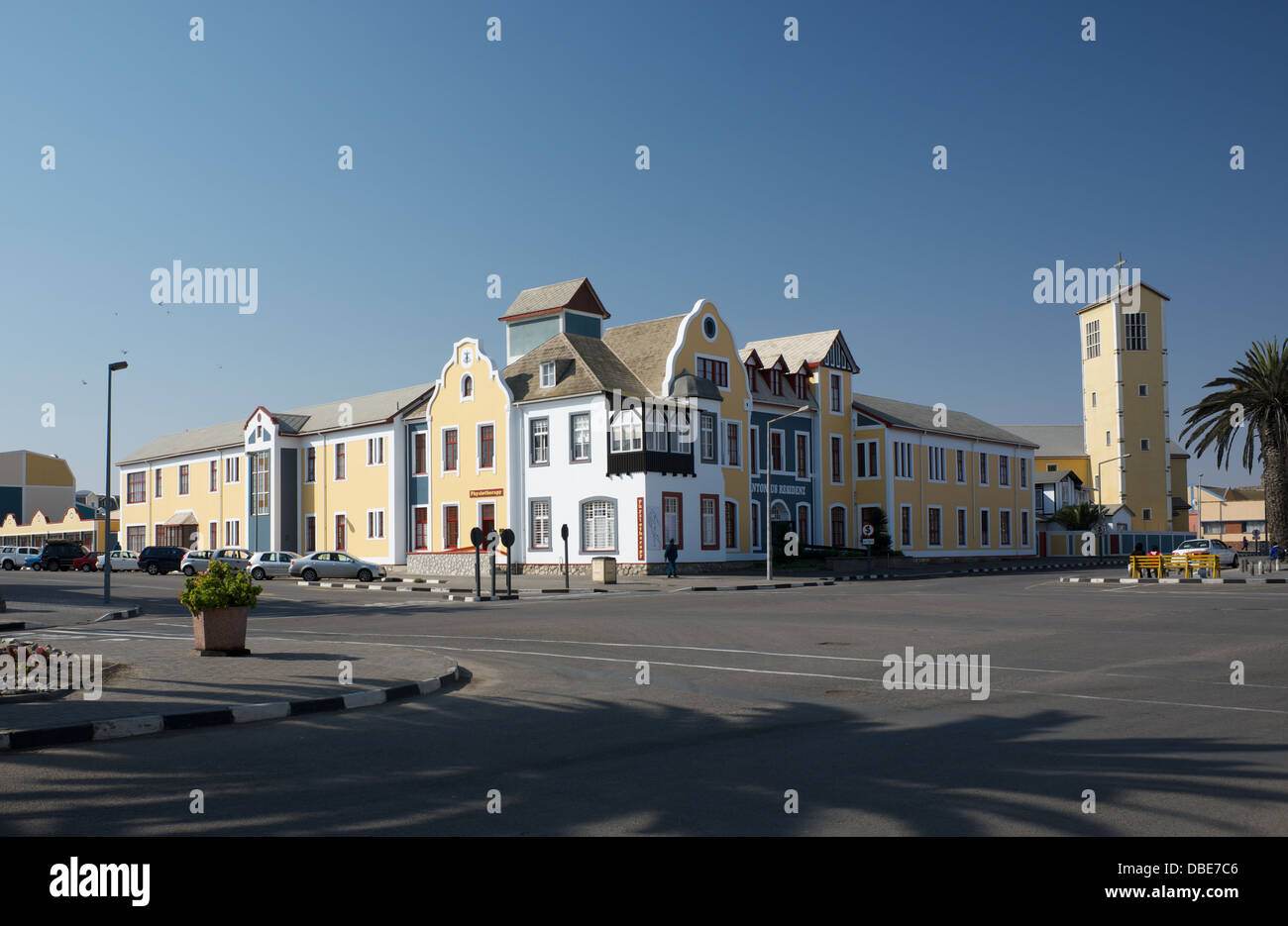 Germanic styled buildings in Swakopmund Namibia Africa Stock Photo - Alamy