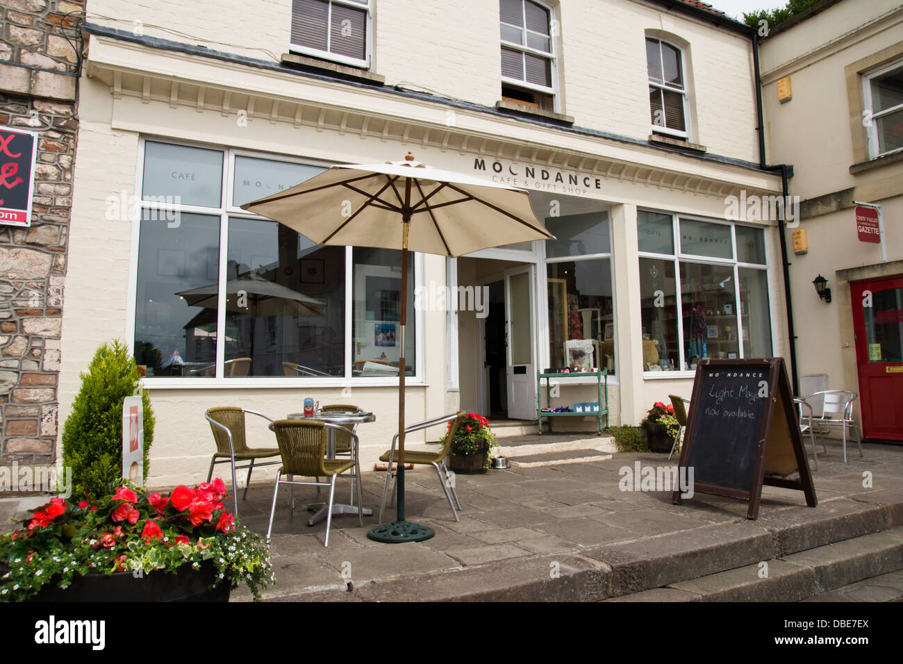 Chew Magna village Somerset England UK Moondance Cafe Stock Photo - Alamy