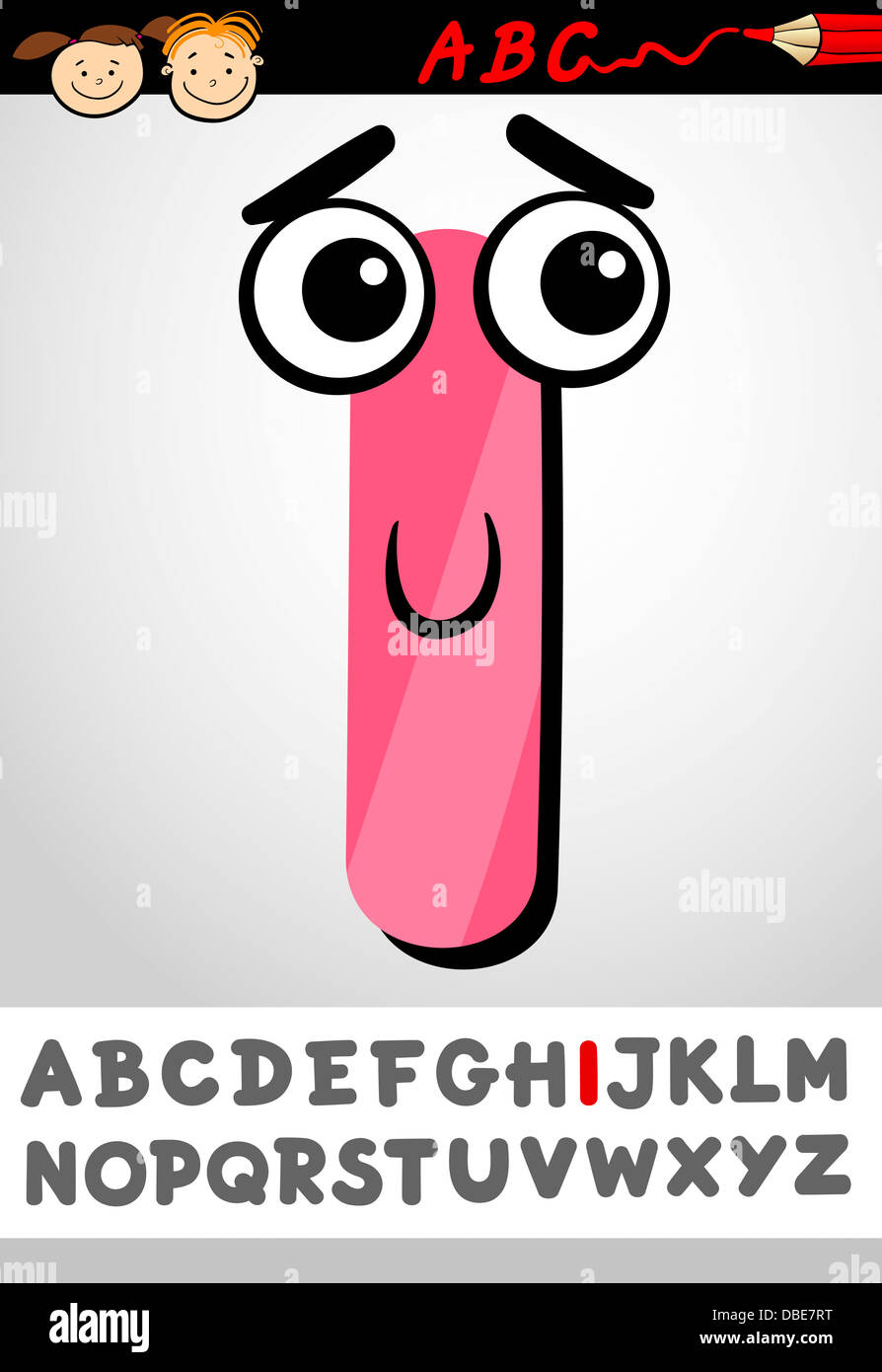 Cartoon Illustration of Cute Capital Letter I from Alphabet for ...