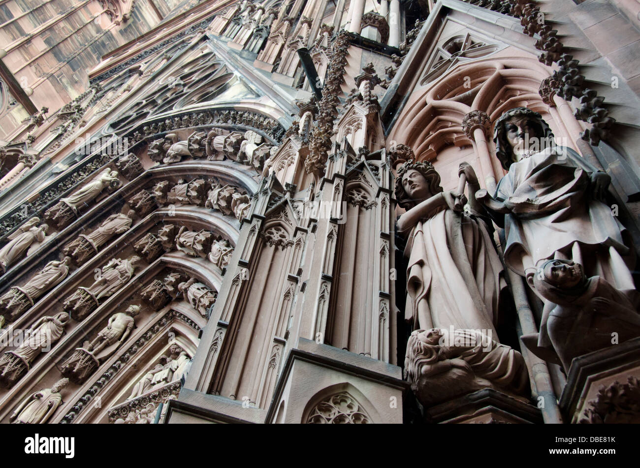 France, Alsace region, Strasbourg. Landmark sandstone exterior of the ...