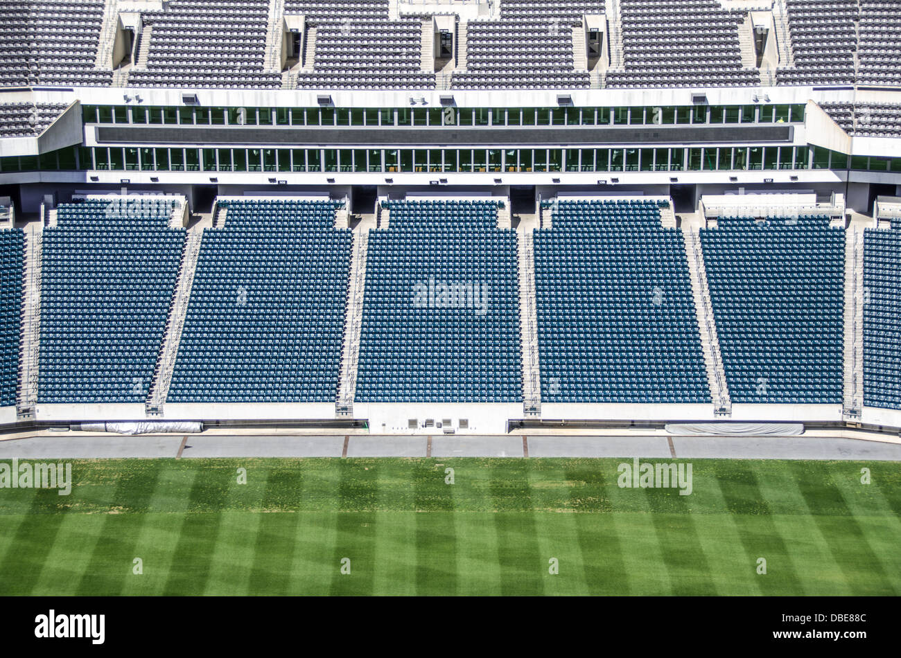 UNITED STATES -- An empty professional football stadium showcases its ...
