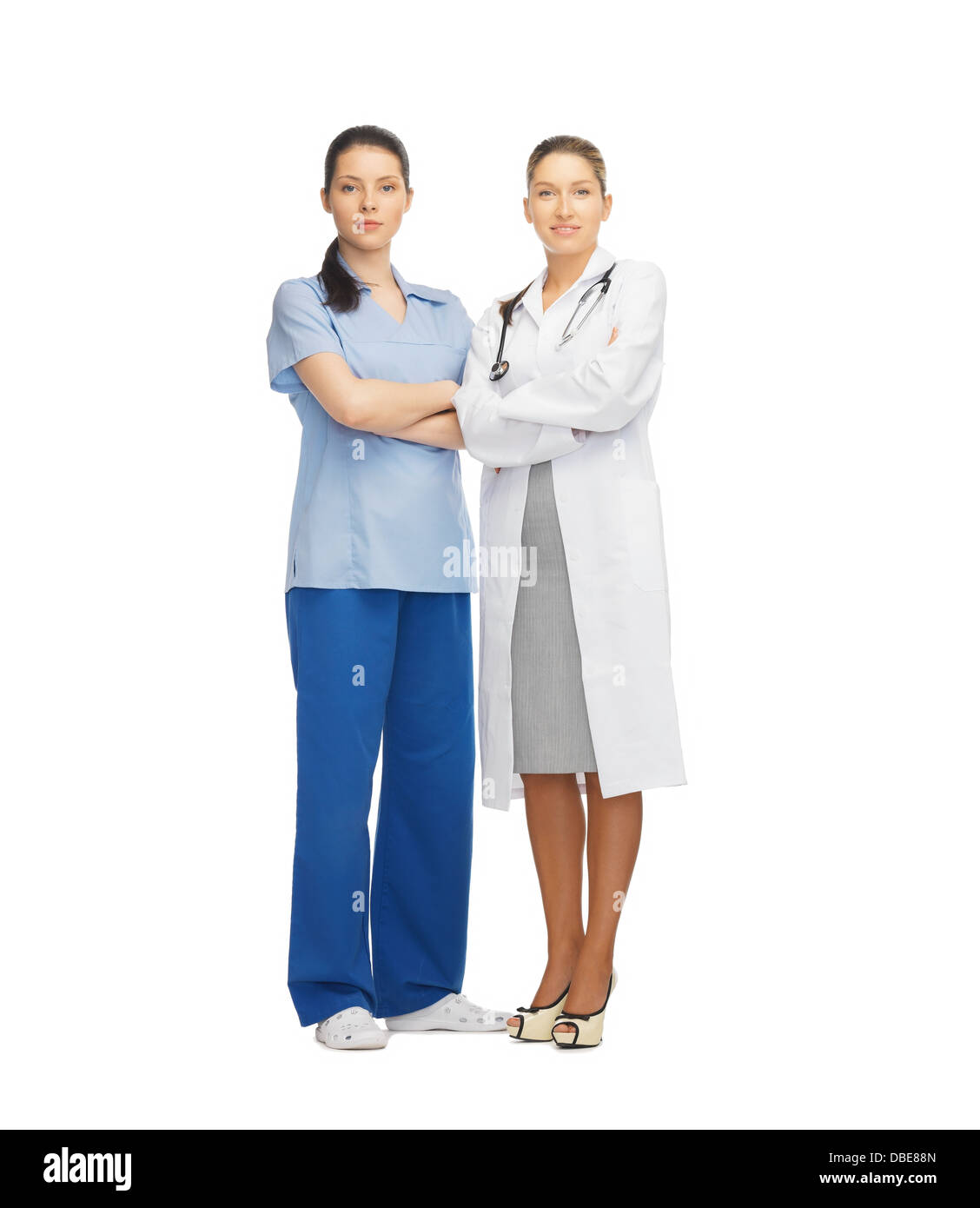 Nurse in blue uniform Cut Out Stock Images & Pictures - Alamy