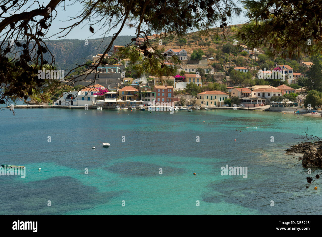Assos village on the Ionian island of Kefalonia, Greece Stock Photo - Alamy