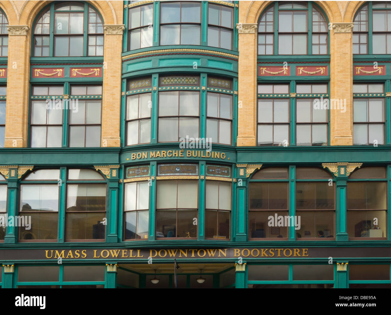 Bon Marche building in Lowell MA Stock Photo - Alamy