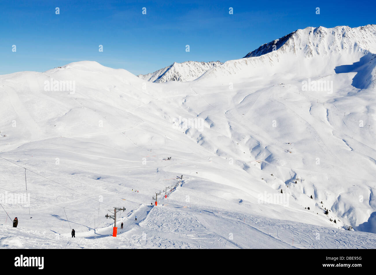Button lift skier alps hi-res stock photography and images - Alamy