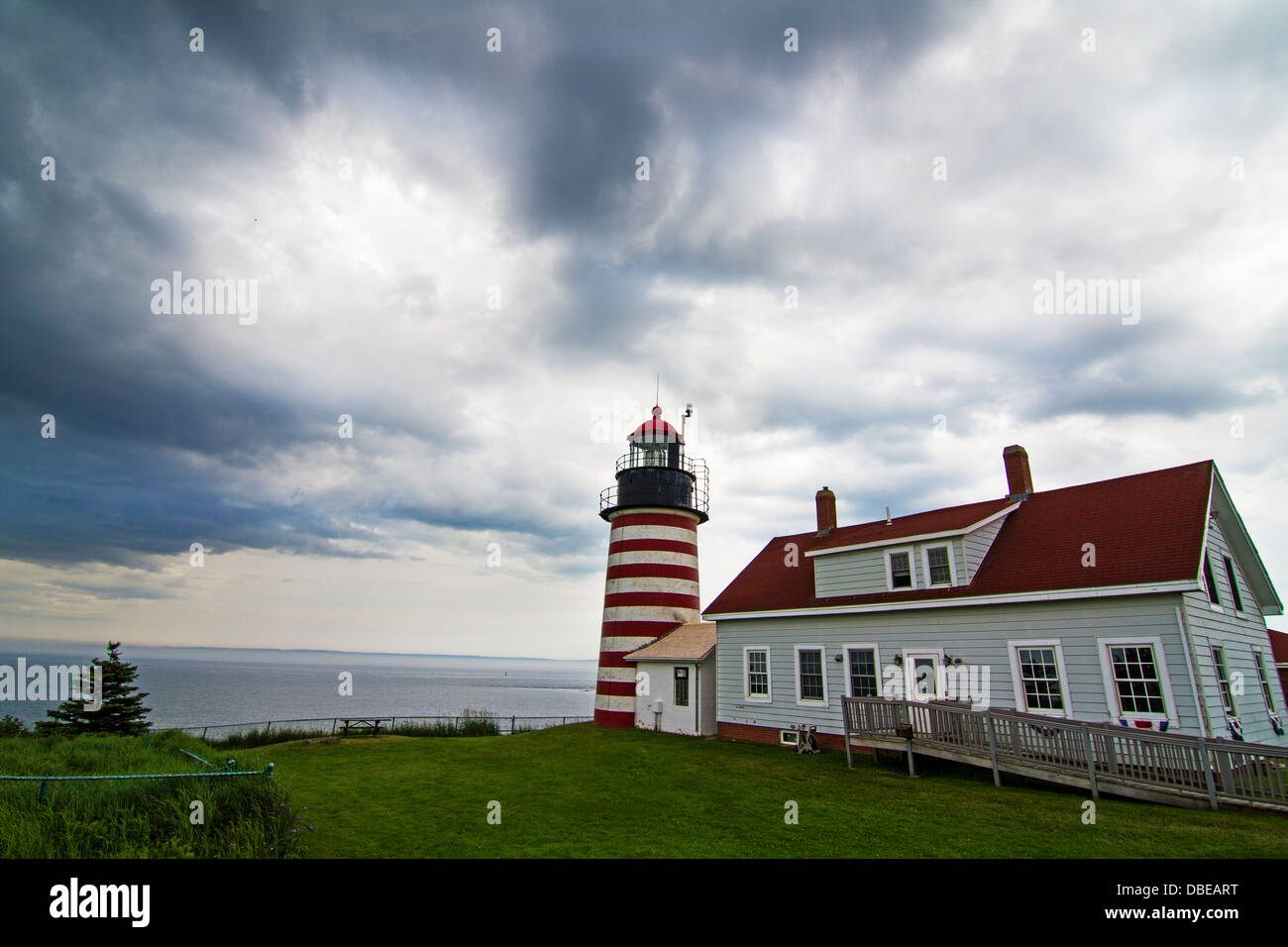 West Quoddy Head Lighthouse -The eastern most point in the U.S.A Stock ...