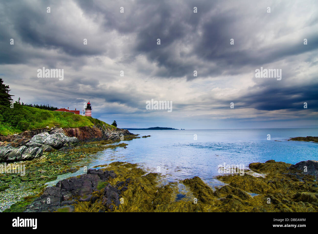 West Quoddy Head Lighthouse -The eastern most point in the U.S.A Stock ...