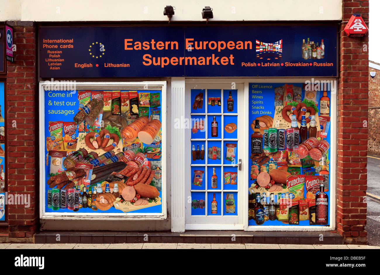Eastern European Supermarket, Kings Lynn, Norfolk, England UK, to serve ...