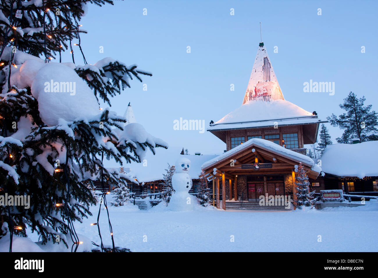 Santa Claus Village in Rovaniemi, Lapland, Finland - Snowy Christmas ...
