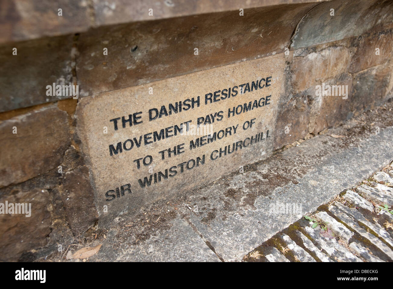 Danish resistance movement memorial near Grave Stone of Sir Winston ...