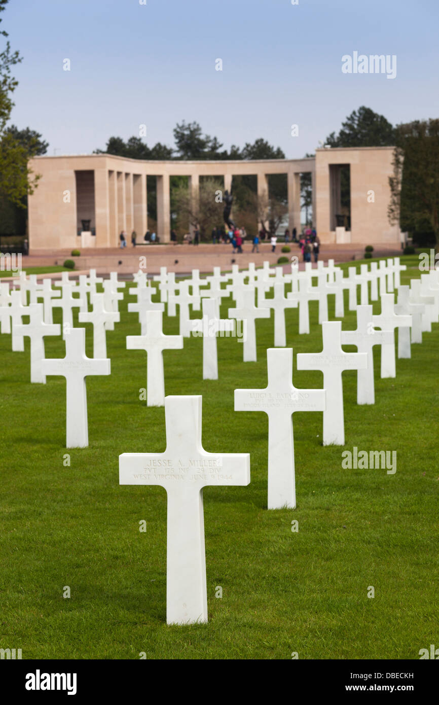 France, Normandy, Colleville Sur Mer, Normandy American Cemetery and ...