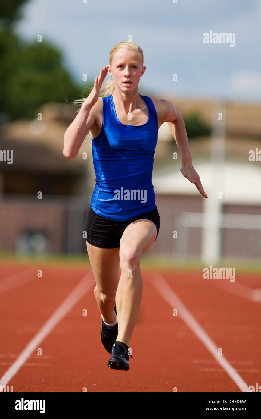 Teen finish line track hi-res stock photography and images - Alamy