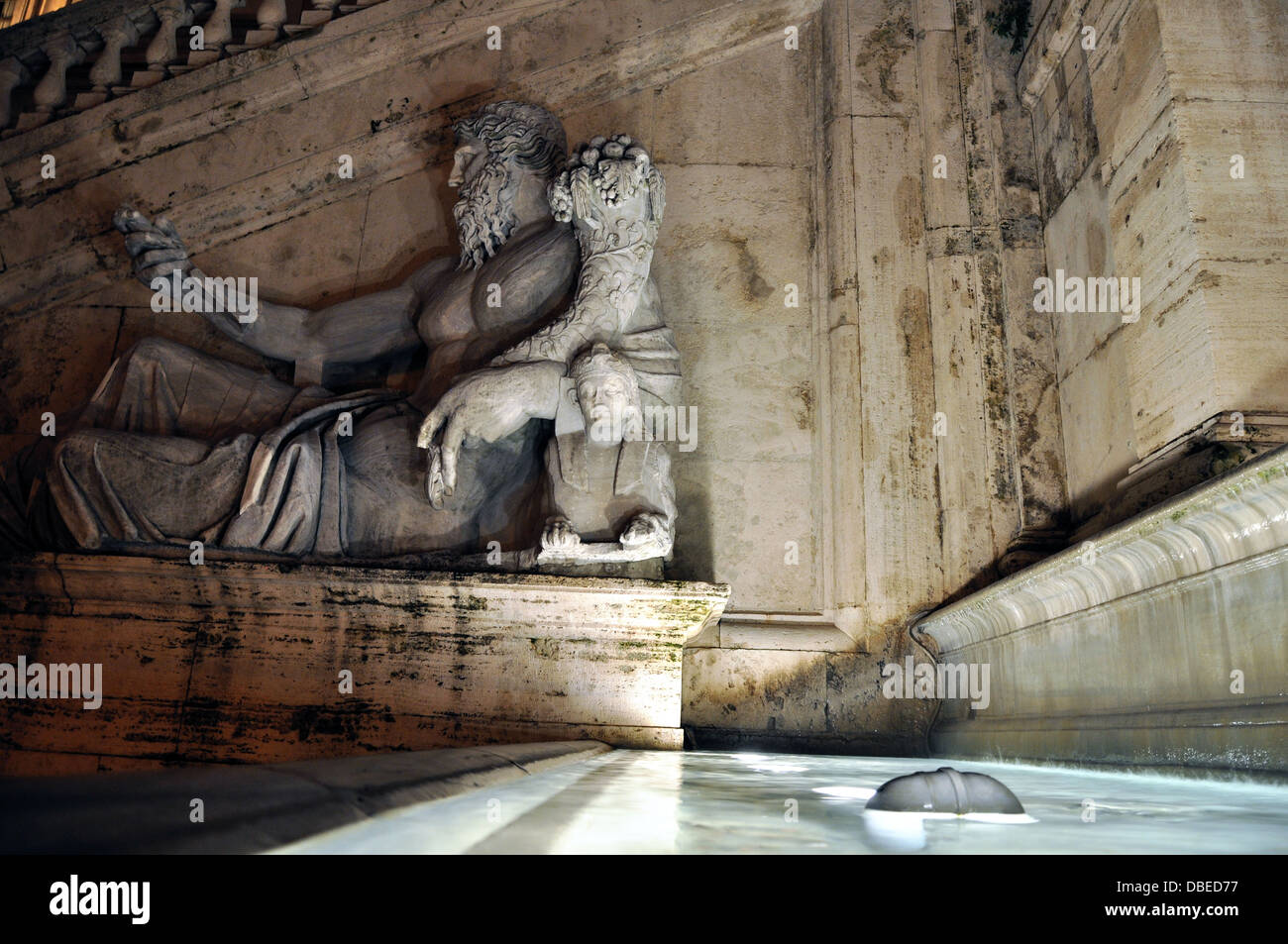 Roman representation of Tiber as a god (Tiberinus) with cornucopia at ...