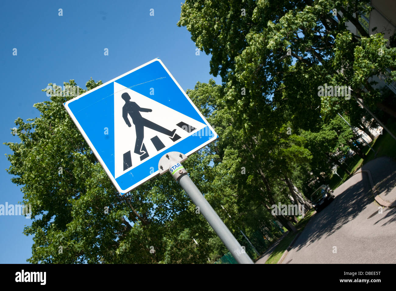 European style Pedestrian Crossing Sign, Helsinki, Finland Stock Photo ...