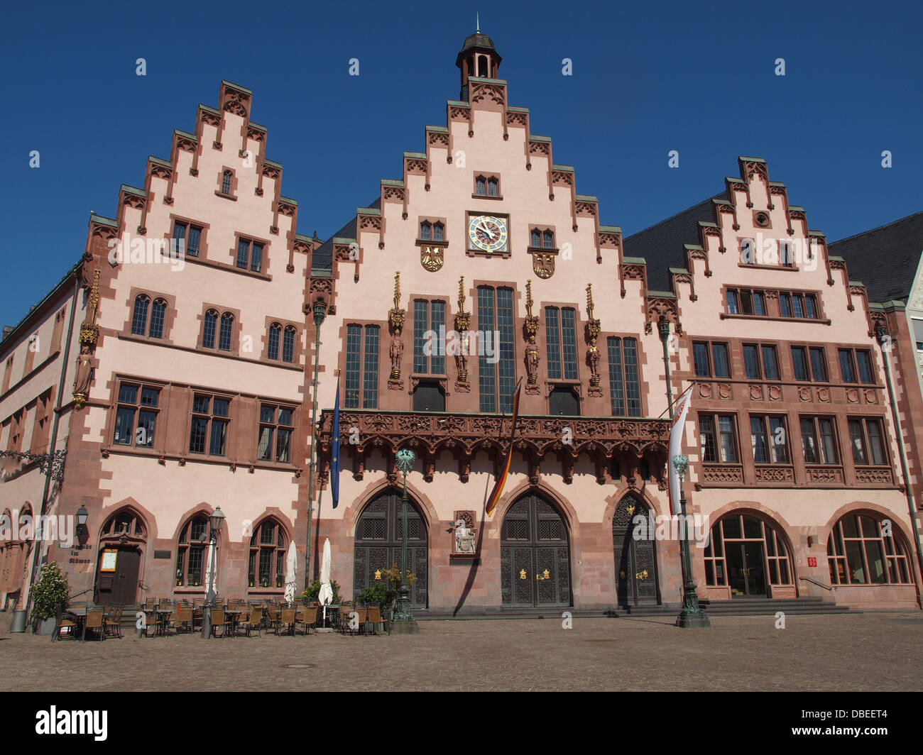 Frankfurt city hall aka Rathaus Roemer in Roemerberg Germany Stock ...