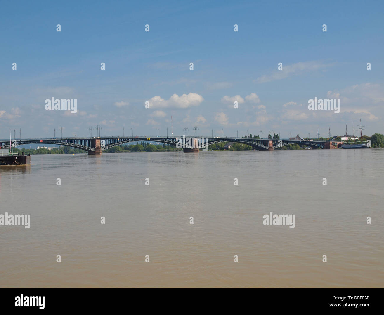 Rhein river in the city of Mainz Germany Stock Photo - Alamy