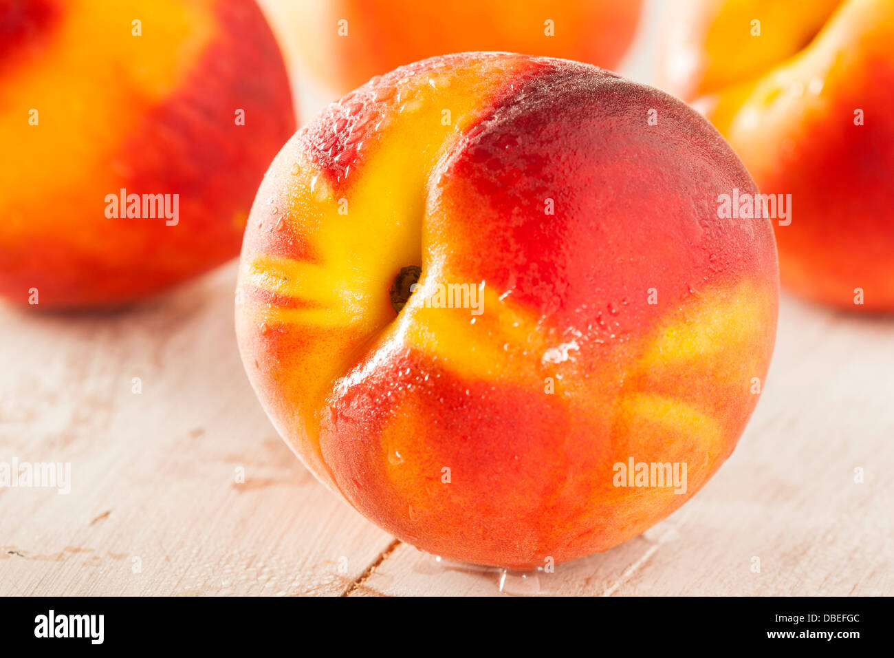Organic Ripe Orange Peaches on a Background Stock Photo - Alamy