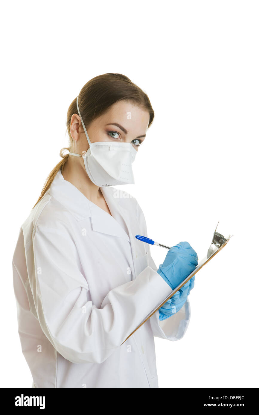 Lab coat isolated clipboard hi-res stock photography and images - Alamy