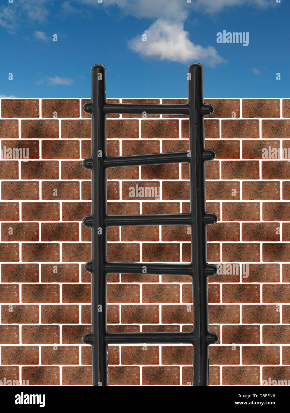 A conceptual image of a climbing ladder Stock Photo - Alamy