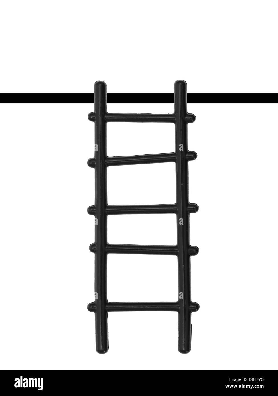 Old man up ladder Black and White Stock Photos & Images - Alamy