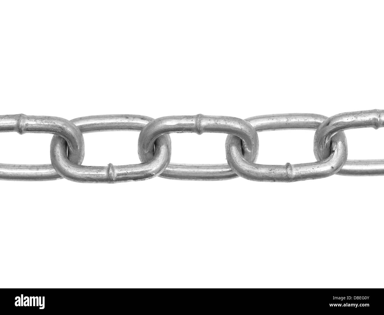 A metal chain isolated against a white background Stock Photo - Alamy