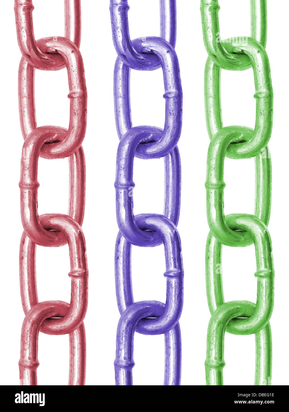 A metal chain isolated against a white background Stock Photo - Alamy
