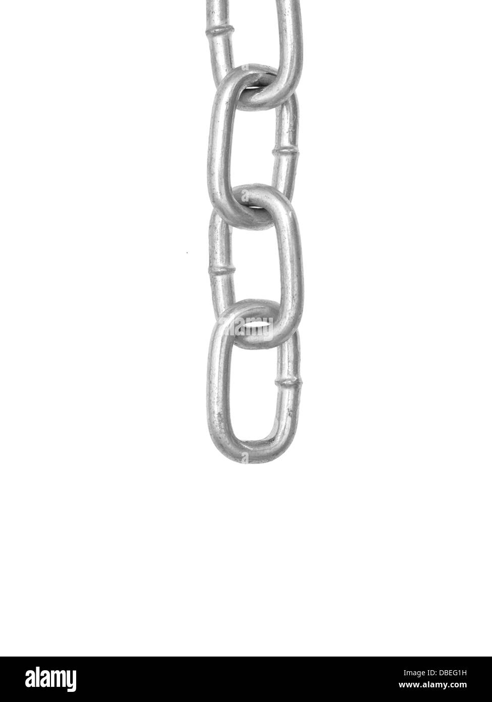 A metal chain isolated against a white background Stock Photo - Alamy