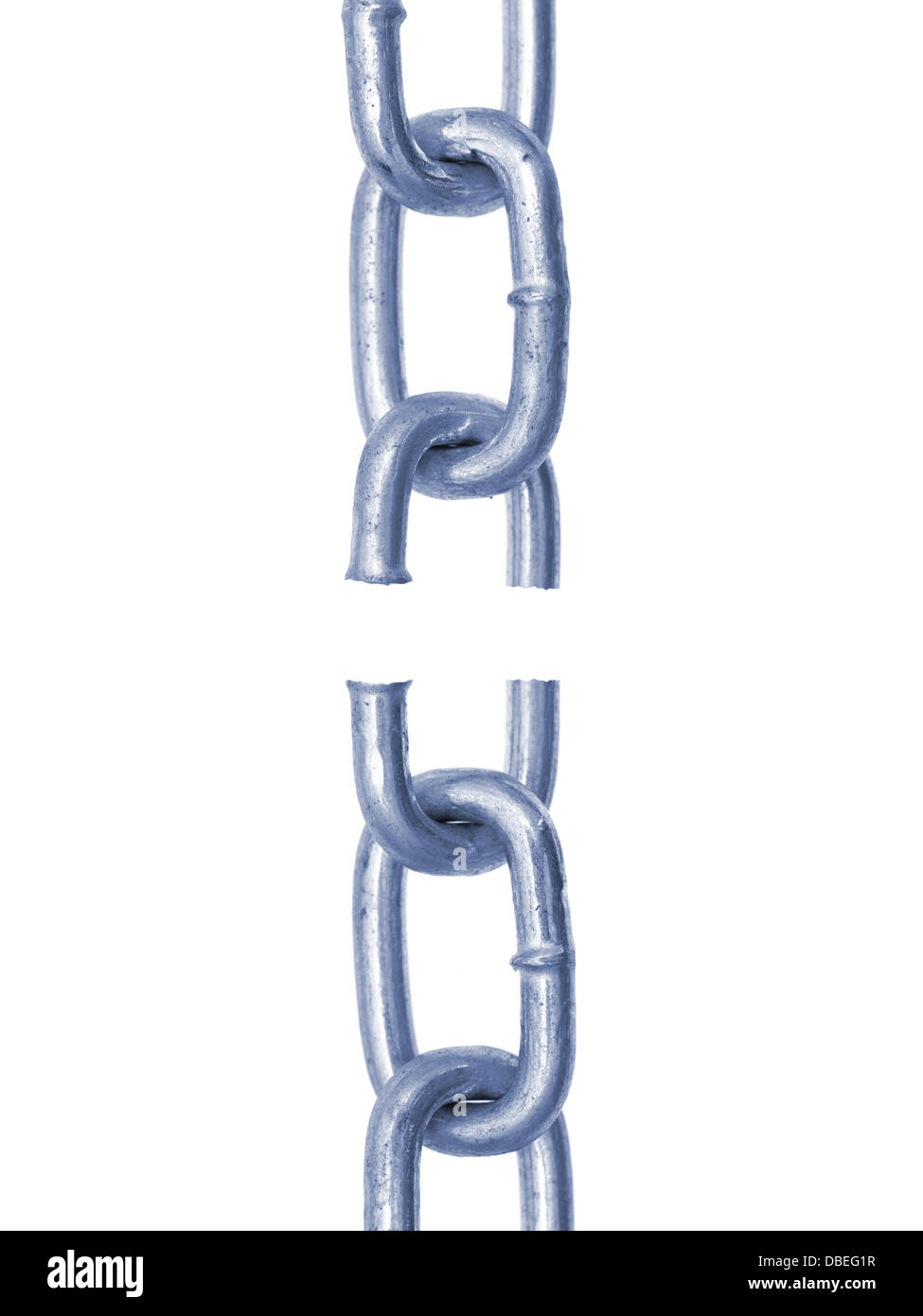 A metal chain isolated against a white background Stock Photo - Alamy