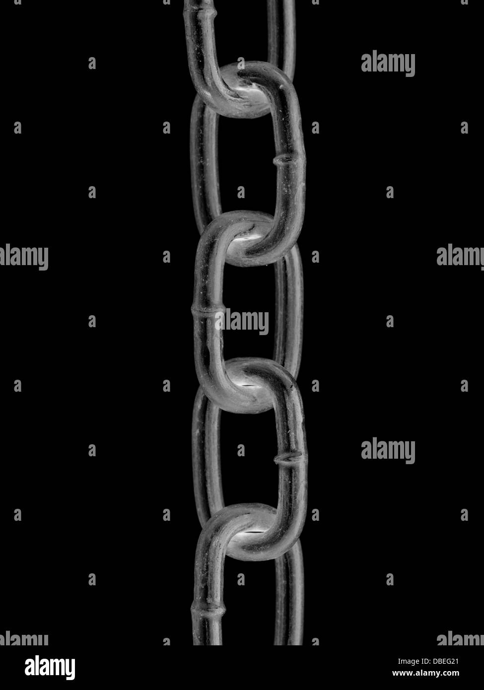 A metal chain isolated against a white background Stock Photo - Alamy