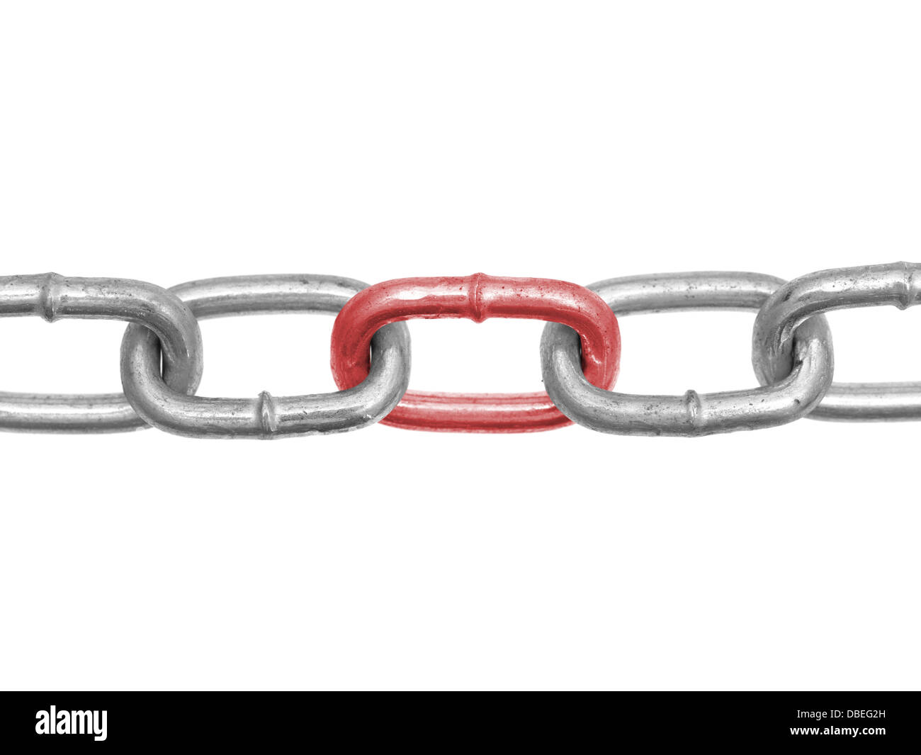A metal chain isolated against a white background Stock Photo - Alamy