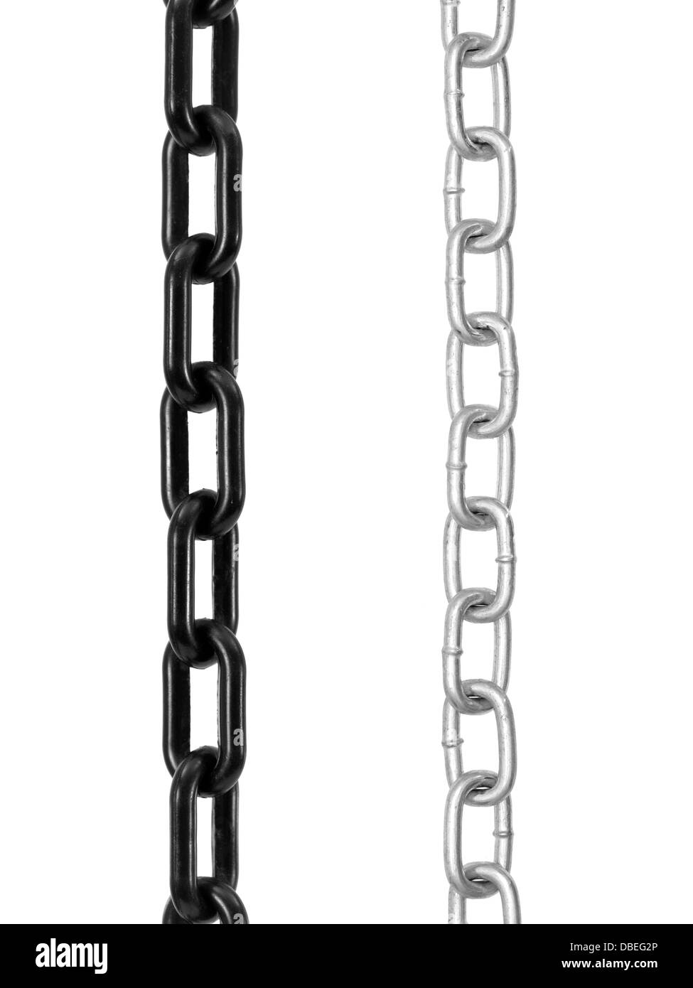 A metal chain isolated against a white background Stock Photo - Alamy