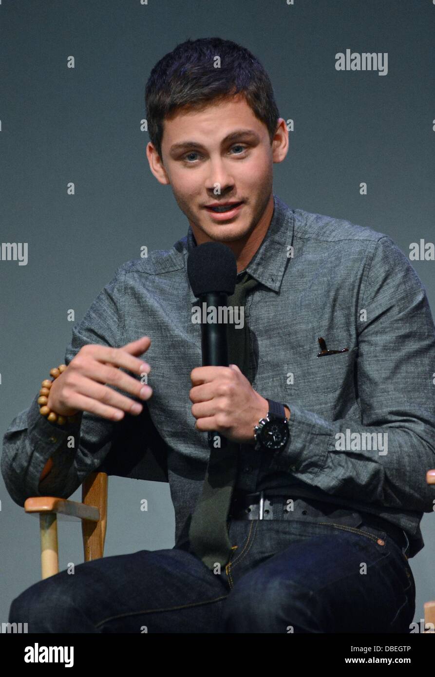 New York, NY. 29th July, 2013. Logan Lerman inside for Percy Jackson ...