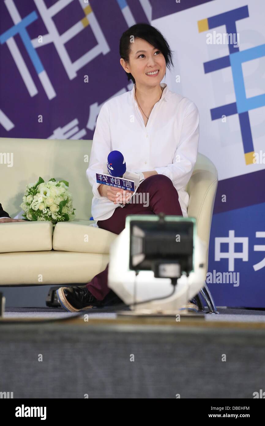 Singer Ashin and Ren`e Liu attend the talk show hosted by Chen Wenqian ...