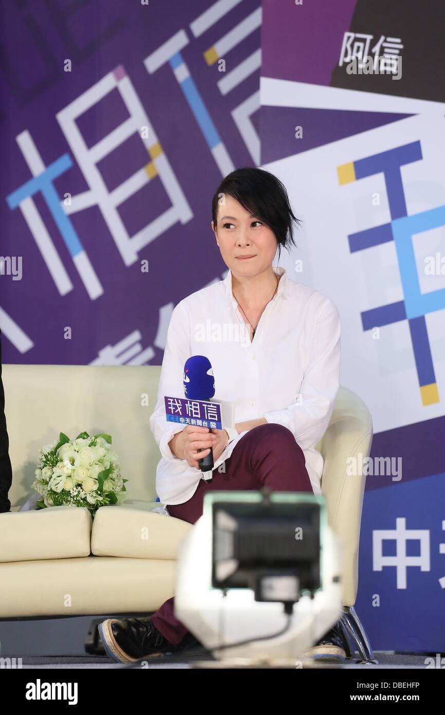 Singer Ashin and Ren`e Liu attend the talk show hosted by Chen Wenqian ...