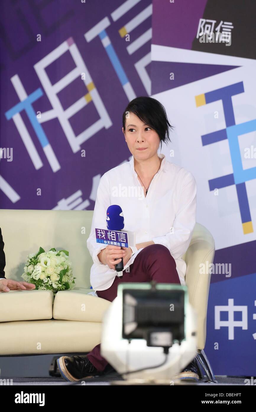 Singer Ashin and Ren`e Liu attend the talk show hosted by Chen Wenqian ...