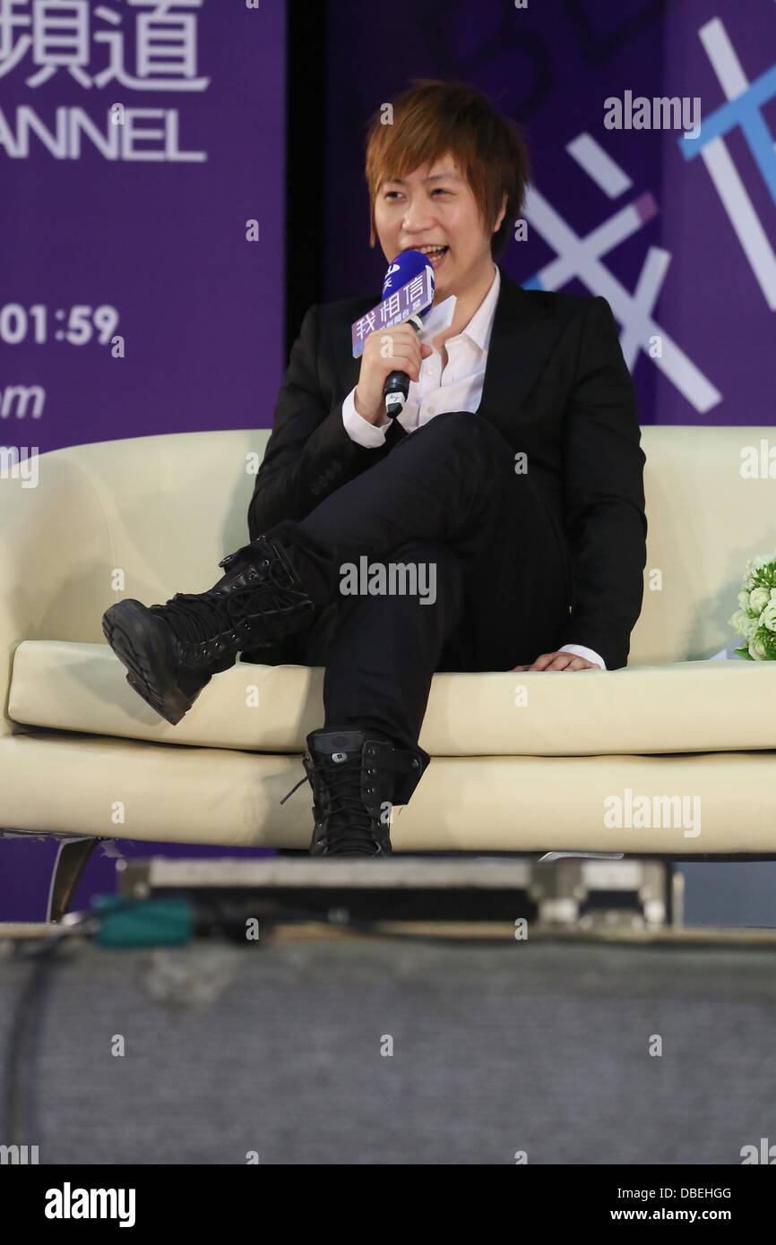 Singer Ashin and Ren`e Liu attend the talk show hosted by Chen Wenqian ...