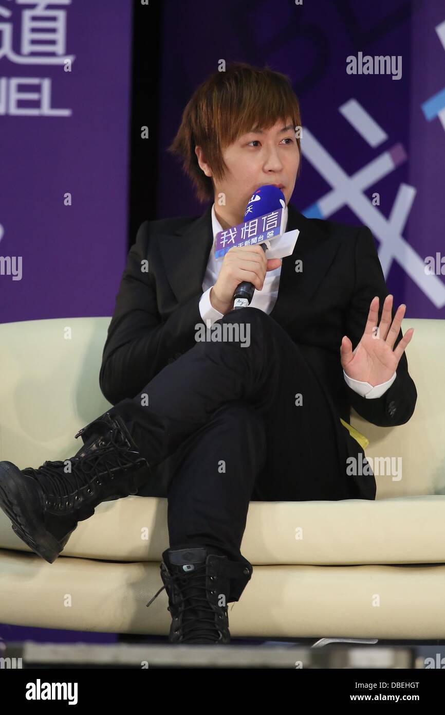 Singer Ashin and Ren`e Liu attend the talk show hosted by Chen Wenqian ...