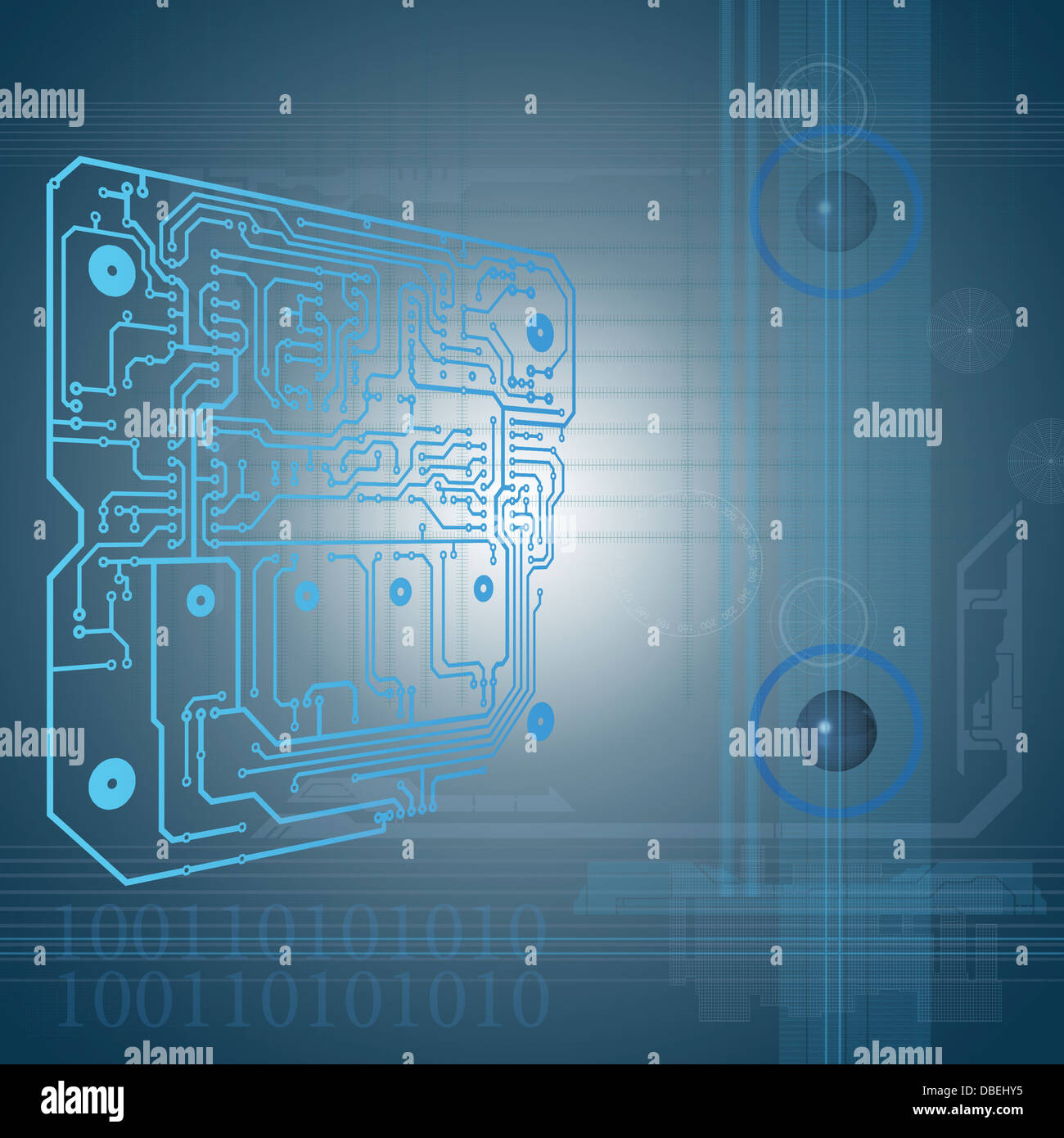technology background in blue color made in3d software Stock Photo - Alamy