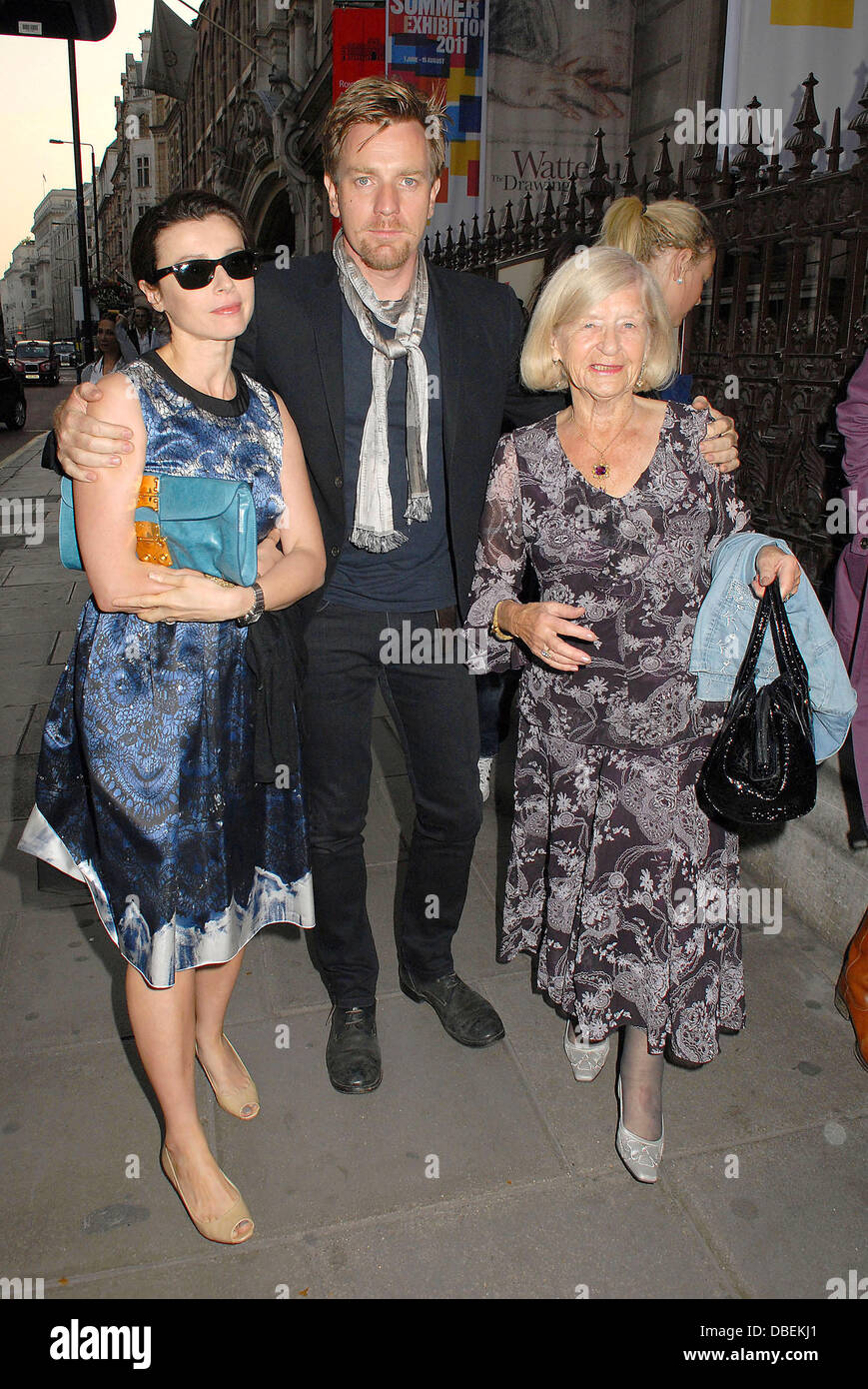 Phyllis Lawson, Ewan McGregor and his wife Eve Mavrakis, Royal Academy ...